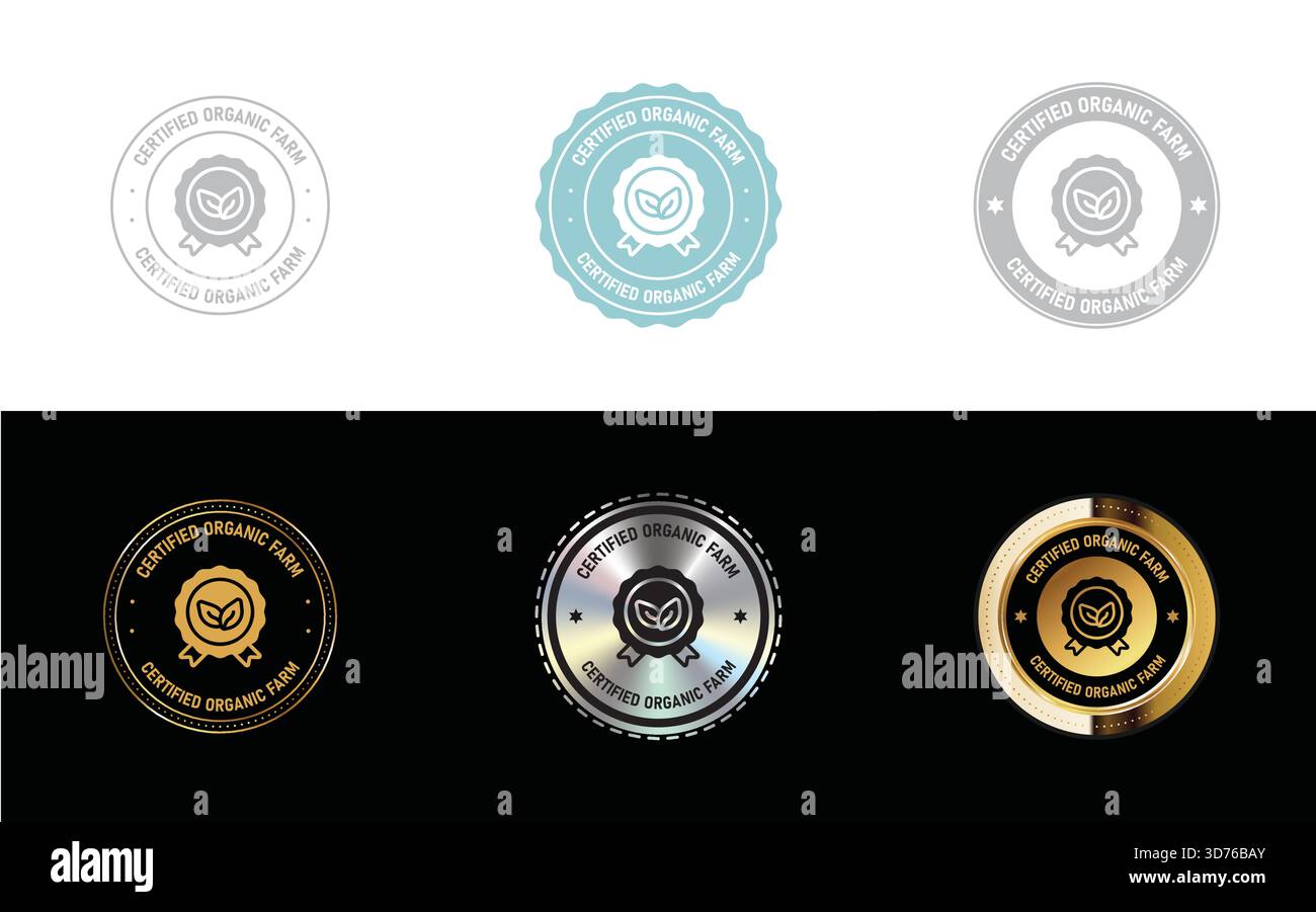 Certified Organic Farm logo. Icon, Stamp, Badge, Seal and Symbol vector ...