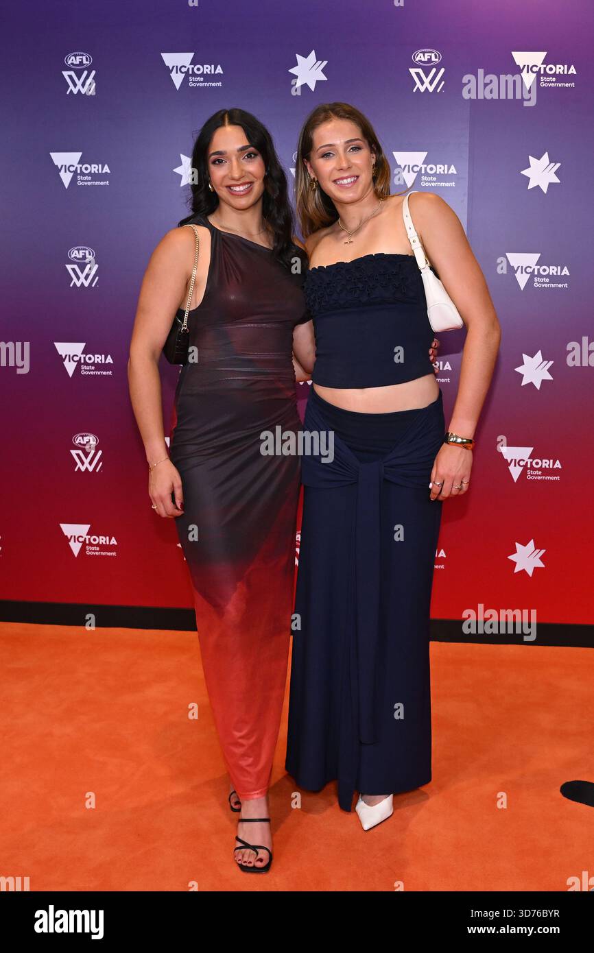 Amelia Velardo (Left) and Poppy Scholz of the Blues poses for a photo ...