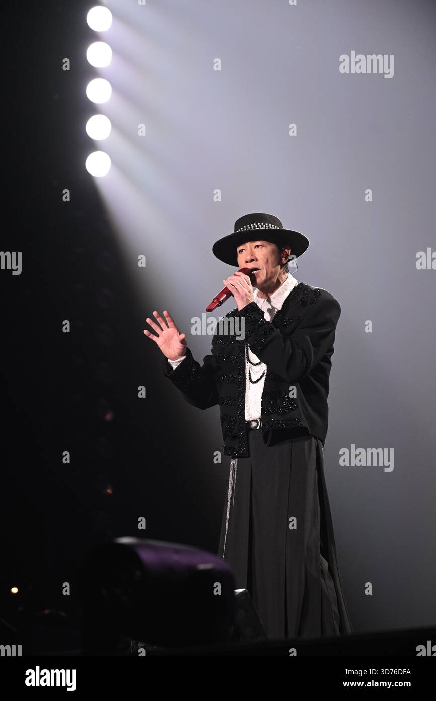 Hong Kong singer and actor Jordan Chan holds a concert in Shenyang City ...