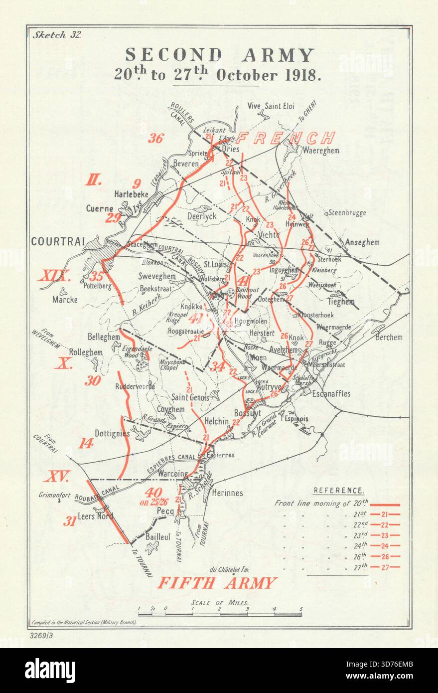 Flanders Offensive. Second Army, 20–27 October 1918. First World War ...