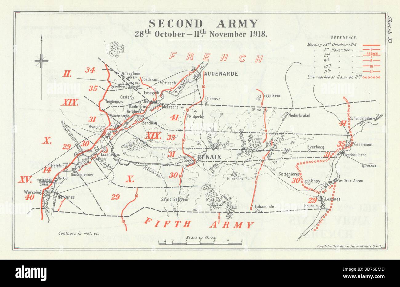 Flanders Offensive. Second Army, 28 October–11 November 1918. WW1 1947 ...