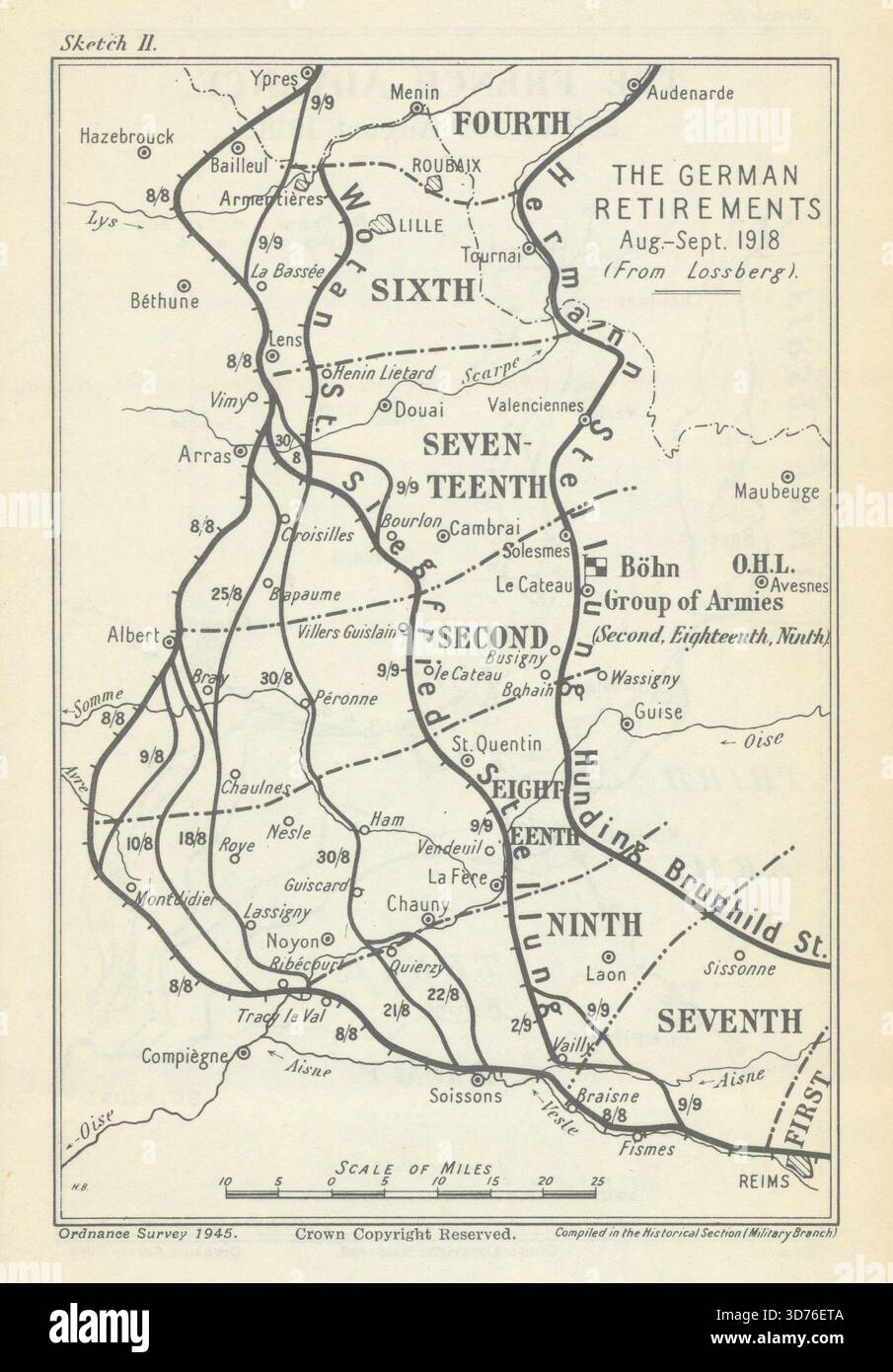 Hundred Days. The German Retirements, August–September 1918. WW1 1947 ...