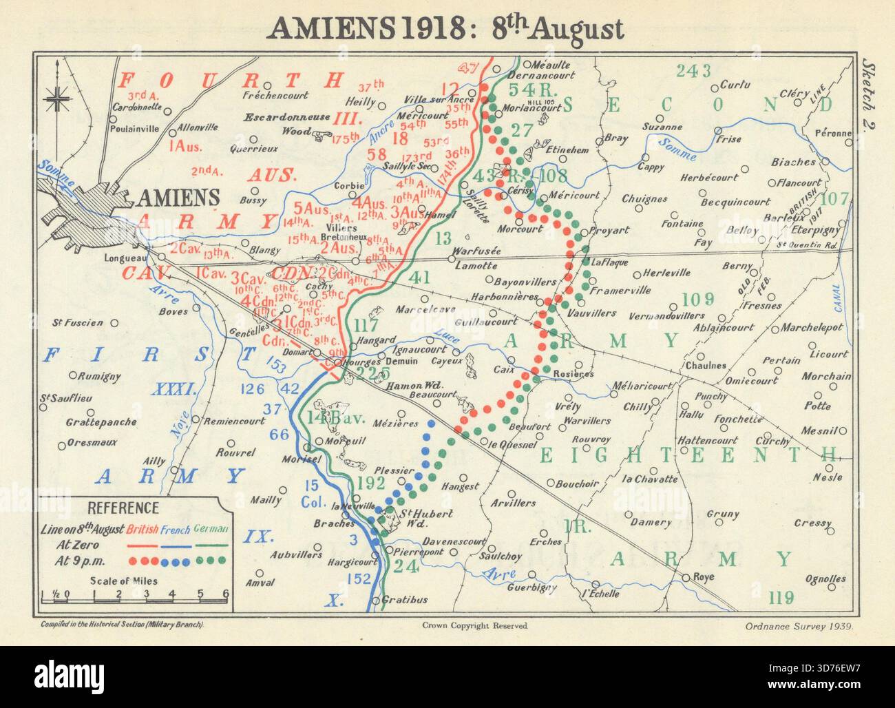 Battle of Amiens. 8 August 1918 General Situation. First World War 1947 ...