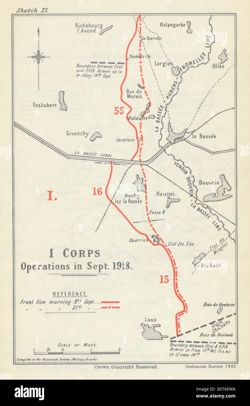 Second Battle of Arras. I Corps Operations, 8–21 September 1918. WW1 ...