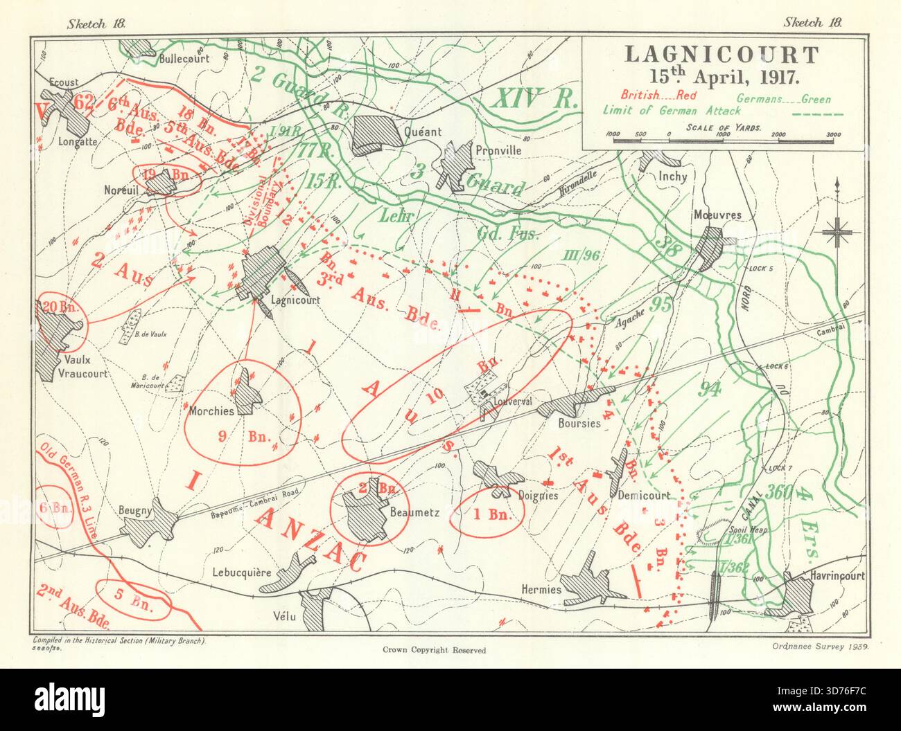 Battle of Arras. Lagnicourt, 15 April 1917. First World War 1940 old ...
