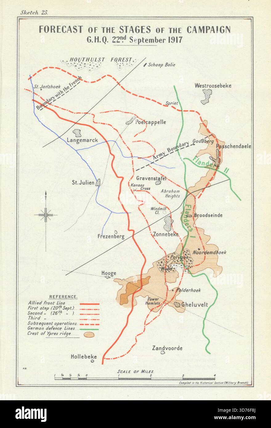 3rd Battle of Ypres – GHQ forecast of the Campaign Stages, 22 Sept 1917 ...
