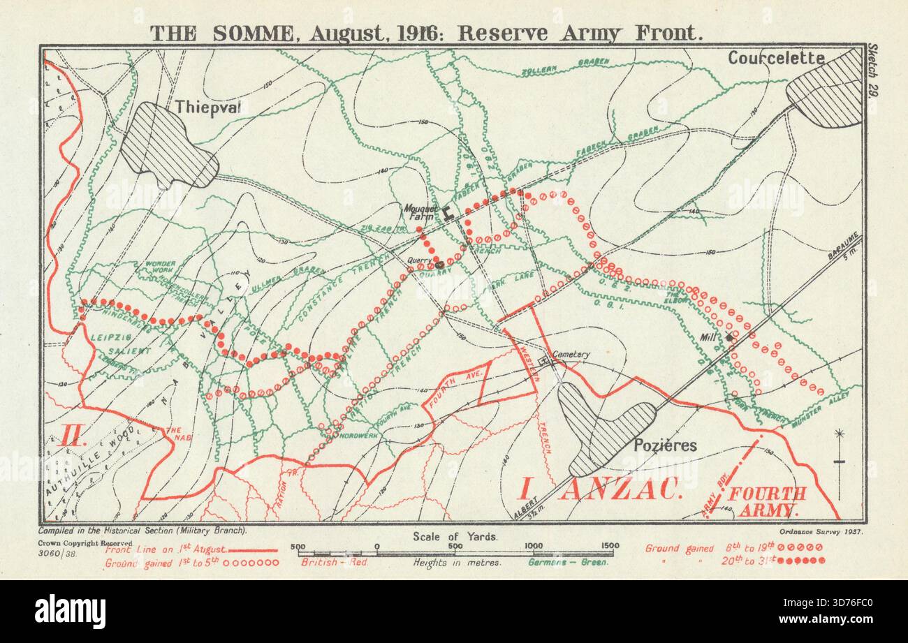 Battle of the Somme. The Somme, August 1916. Reserve Army Front. WW1 ...
