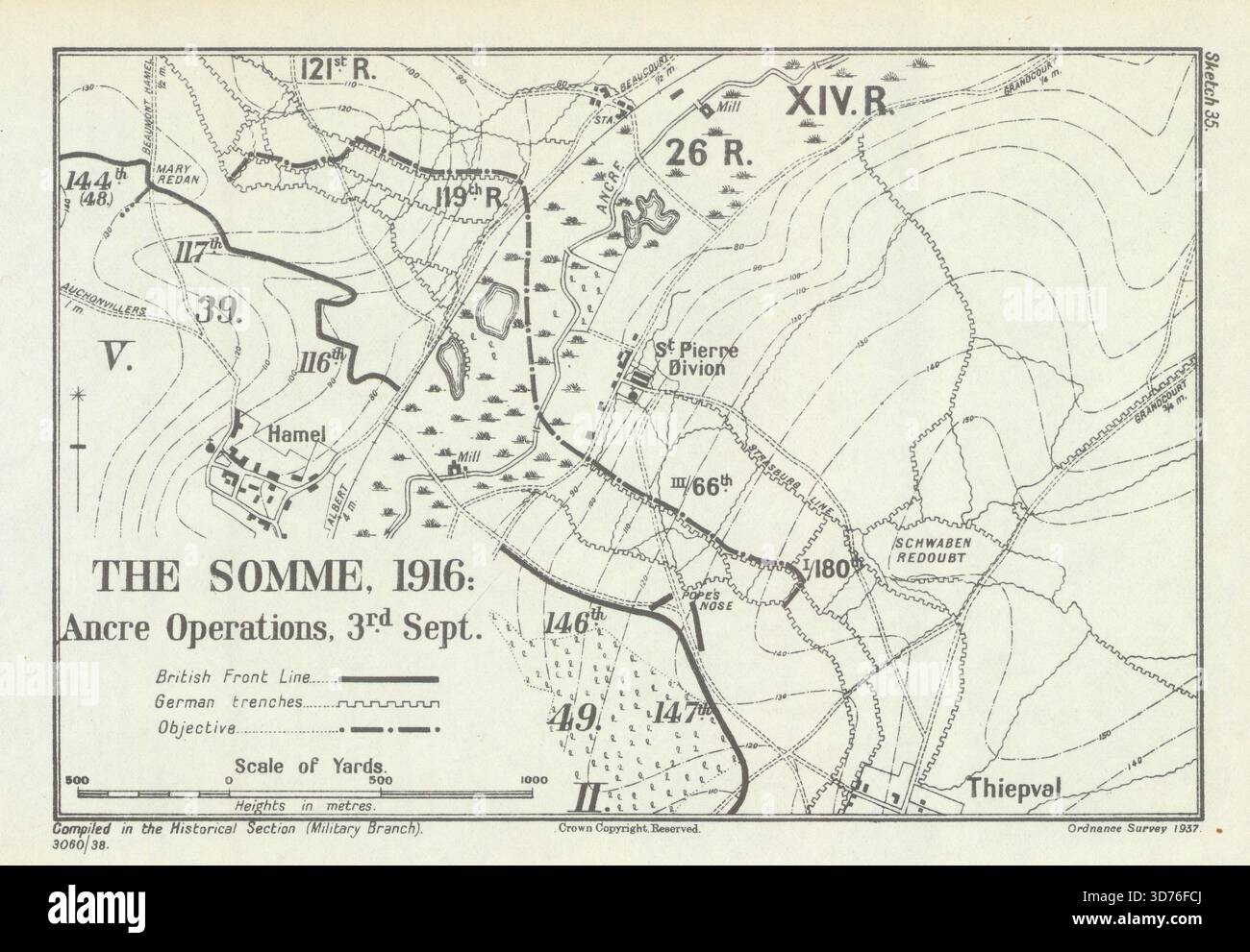 Battle of the Somme. Ancre Operations, 3 September 1916. WW1 1938 old ...