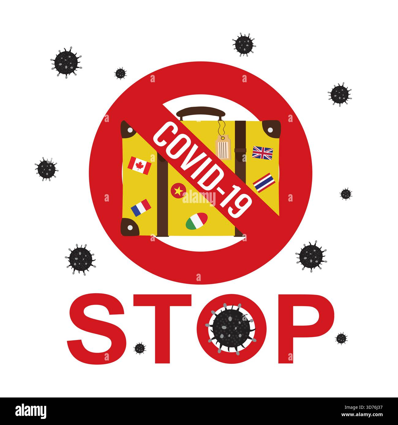 Ban on luggage stop Cut Out Stock Images & Pictures - Alamy