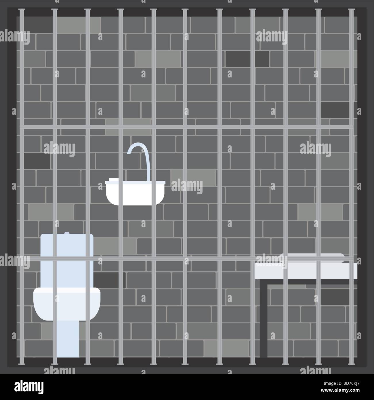 Brick jail building prison Stock Vector Images - Alamy