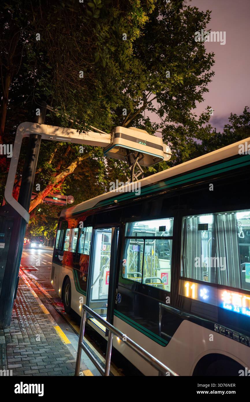 Electric public transport night pantograph hi-res stock photography and ...
