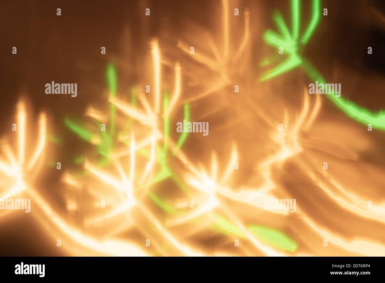 Dandelion bokeh with yellow and light green fluff, festive abstract ...