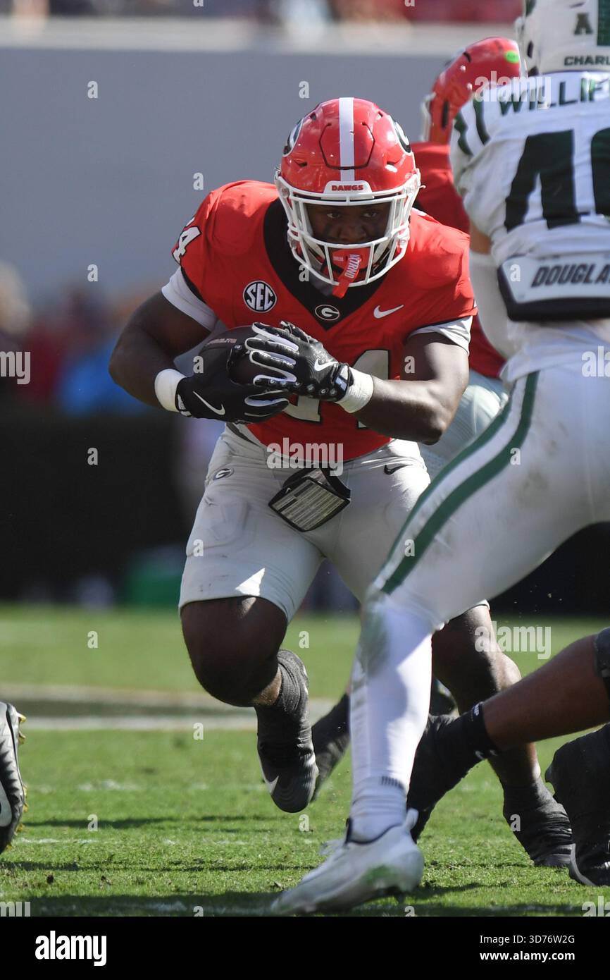 ATHENS, GA - NOVEMBER 22: Running back Bo Walker #24 of the Georgia ...