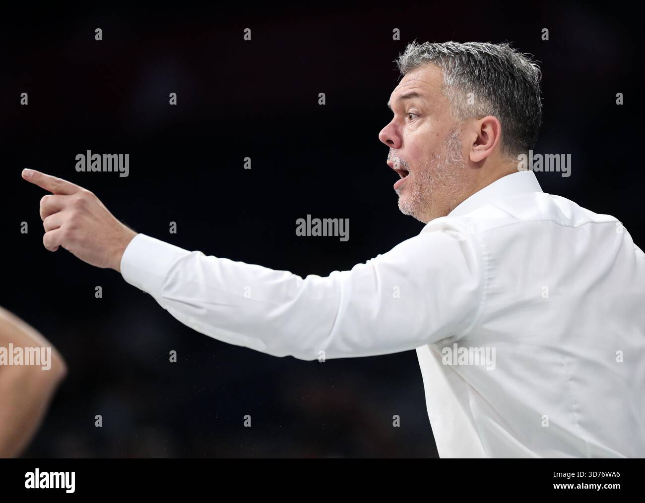 Belgrade, Serbia. 23rd Nov, 2025. Petar Mijovic, Head Coach of SC Derby ...