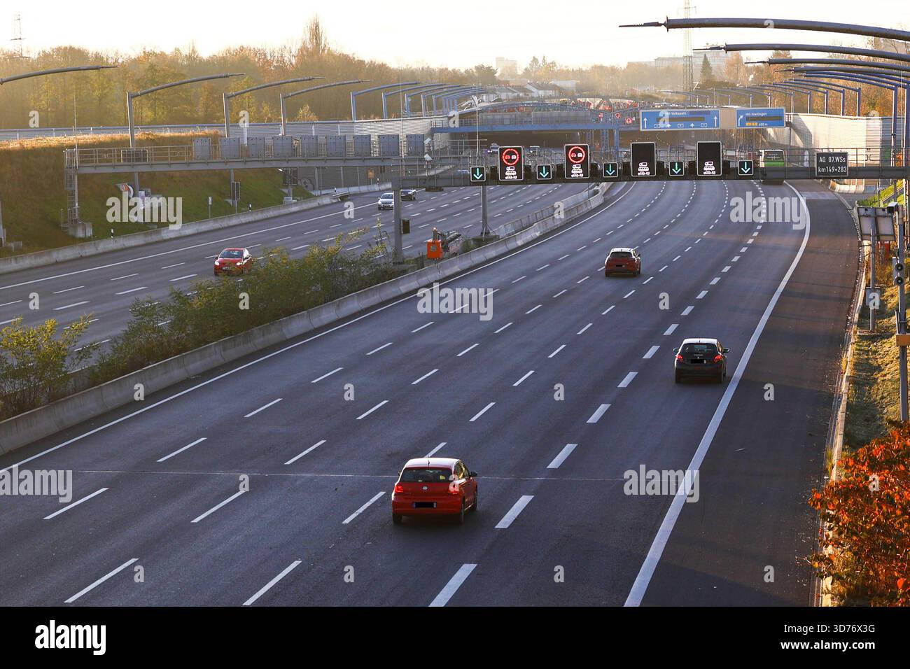 Stockbilder 11/2025 Autobahn A7 bei Hamburg Richtung Elbtunnel Hamburg ...