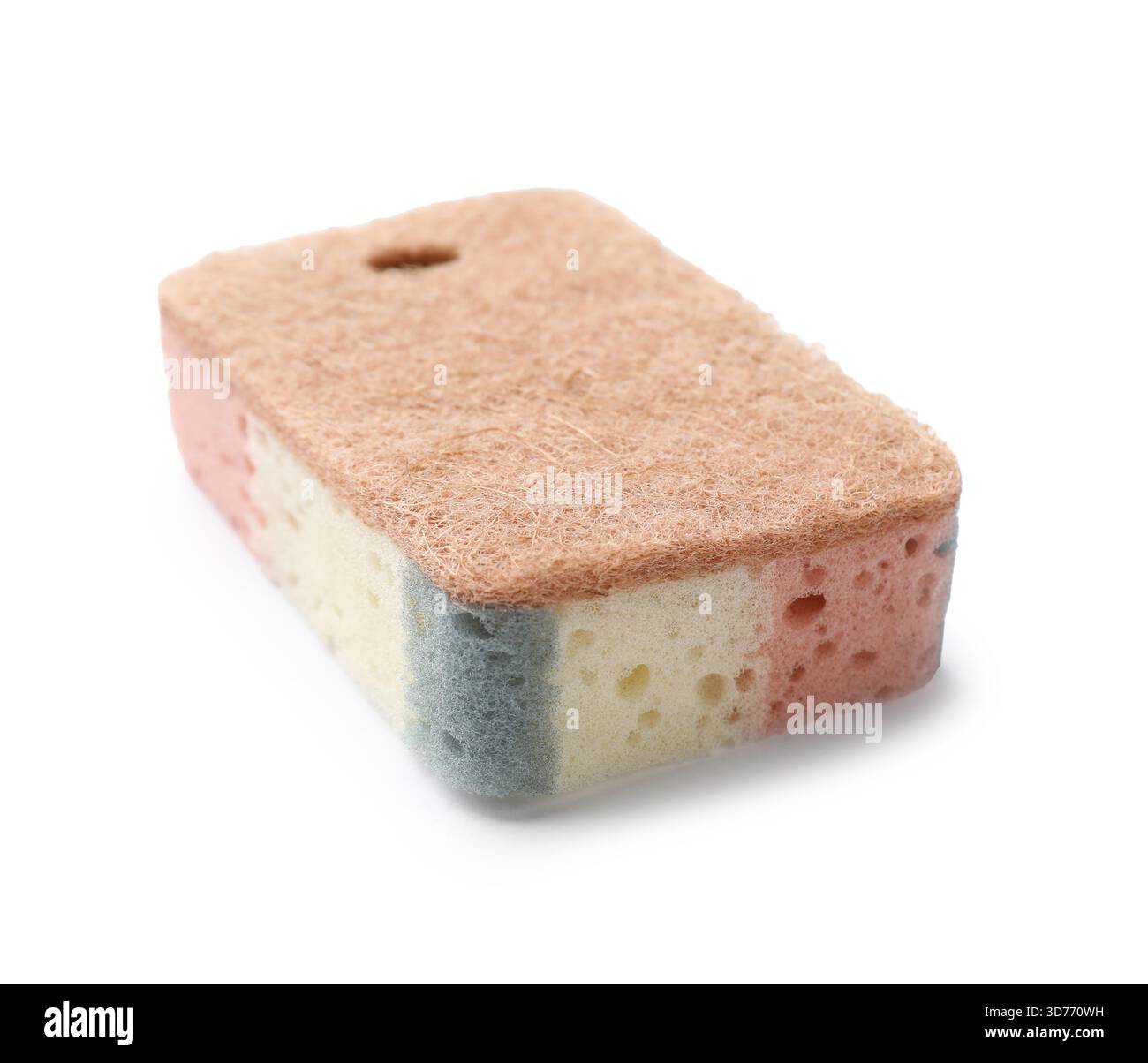 One colorful kitchen sponge isolated on white Stock Photo - Alamy