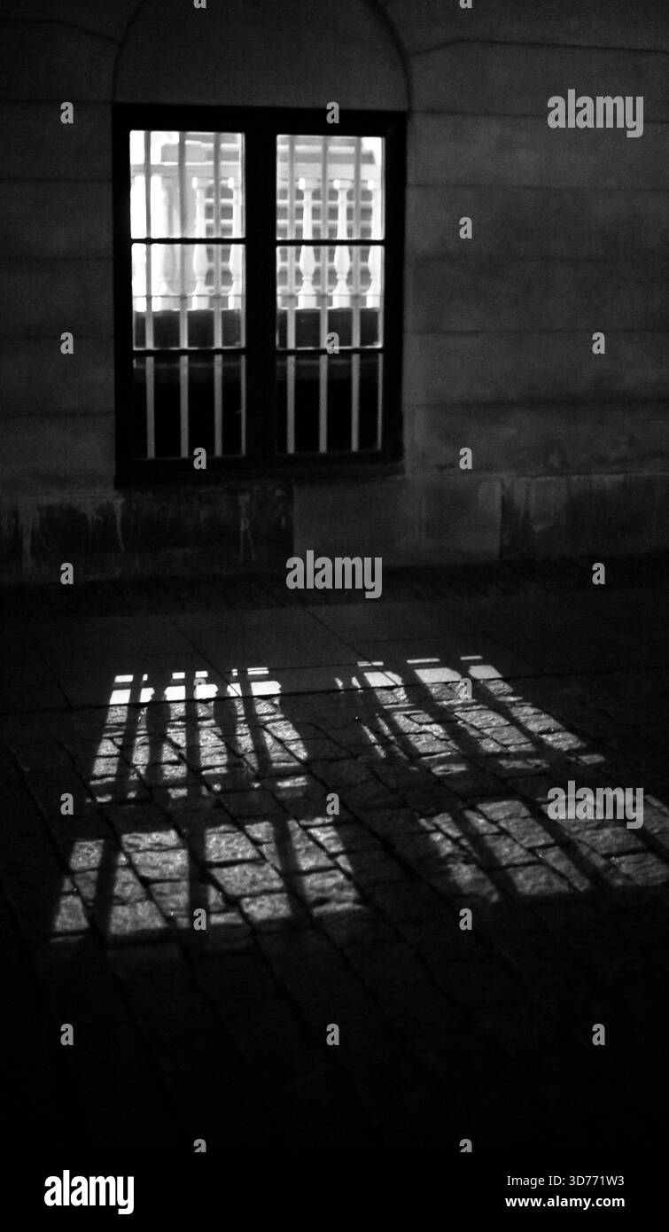 Modern window in old Black and White Stock Photos & Images - Alamy