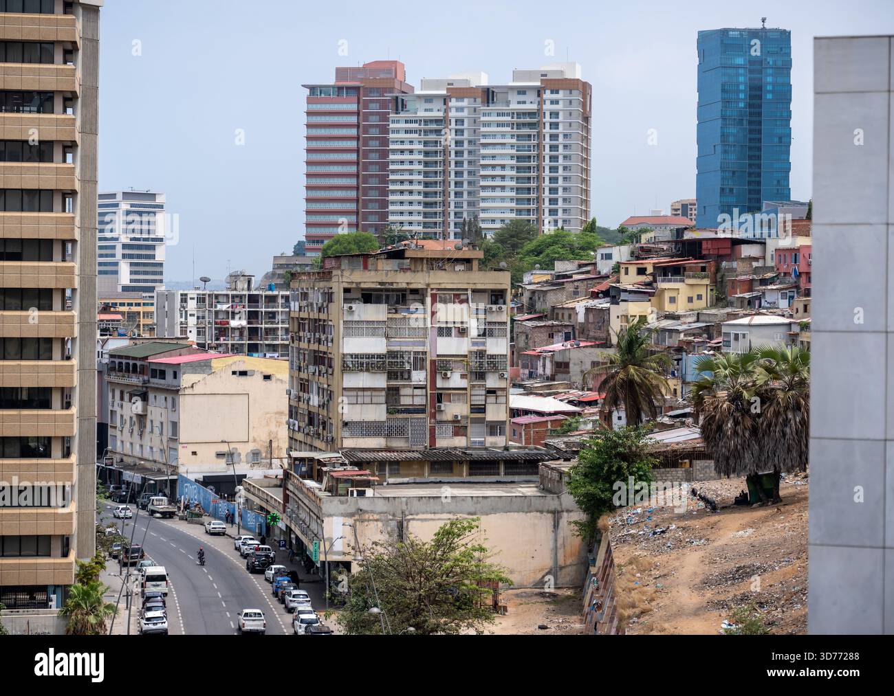 24 November 2025, Angola, Luanda: View over the city center before the ...