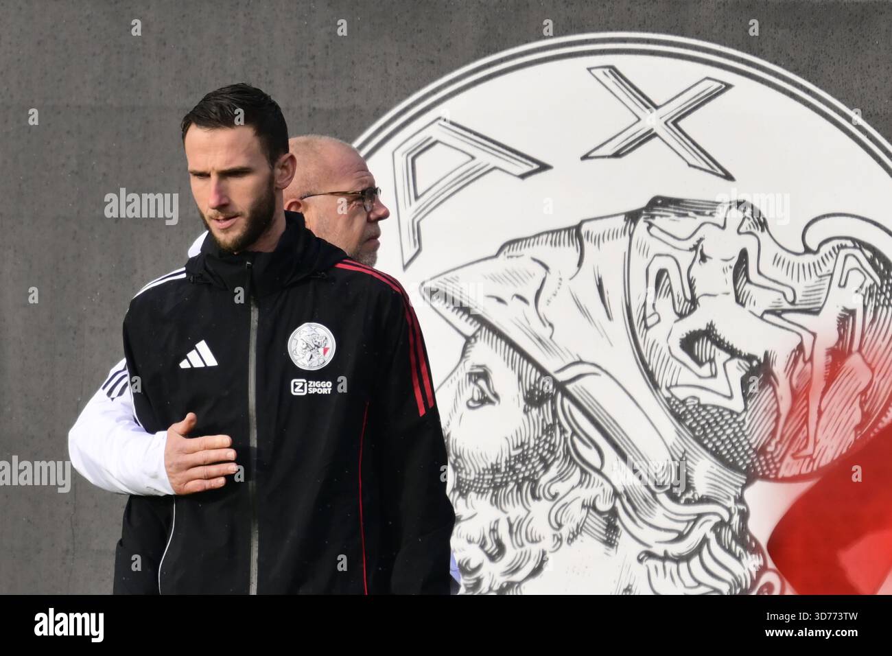 AMSTERDAM - Ajax coach Fred Grim and Branco van der Boomen during a ...