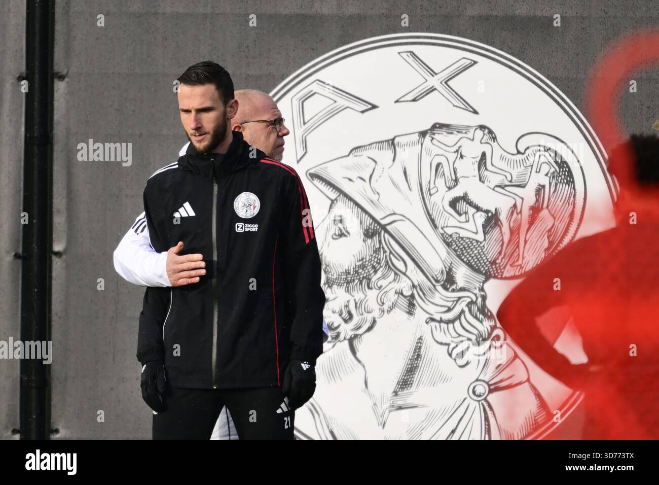 AMSTERDAM - Ajax coach Fred Grim and Branco van der Boomen during a ...
