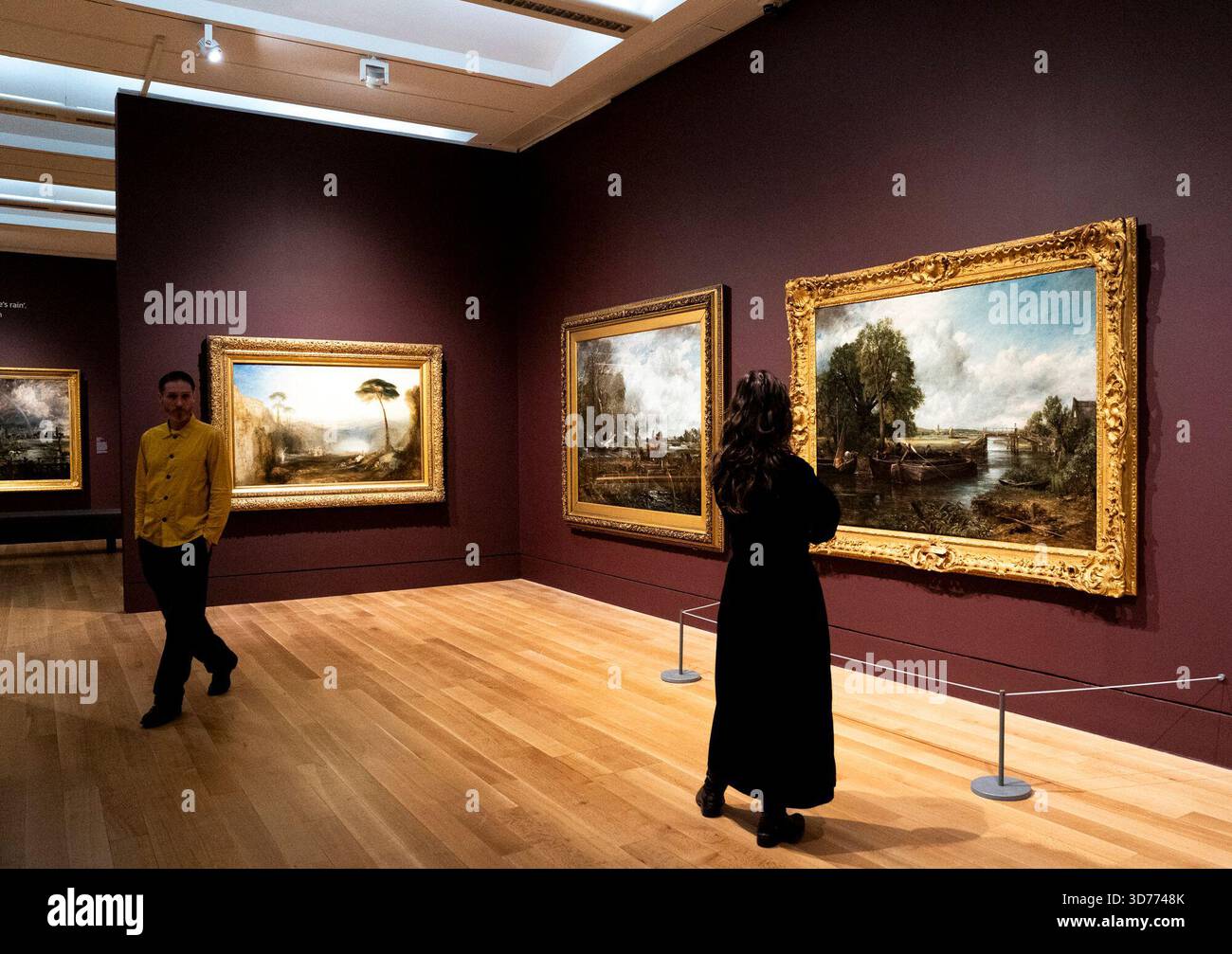 Visitors admire 'The Golden Bough' (left) by Joseph Mallord William ...