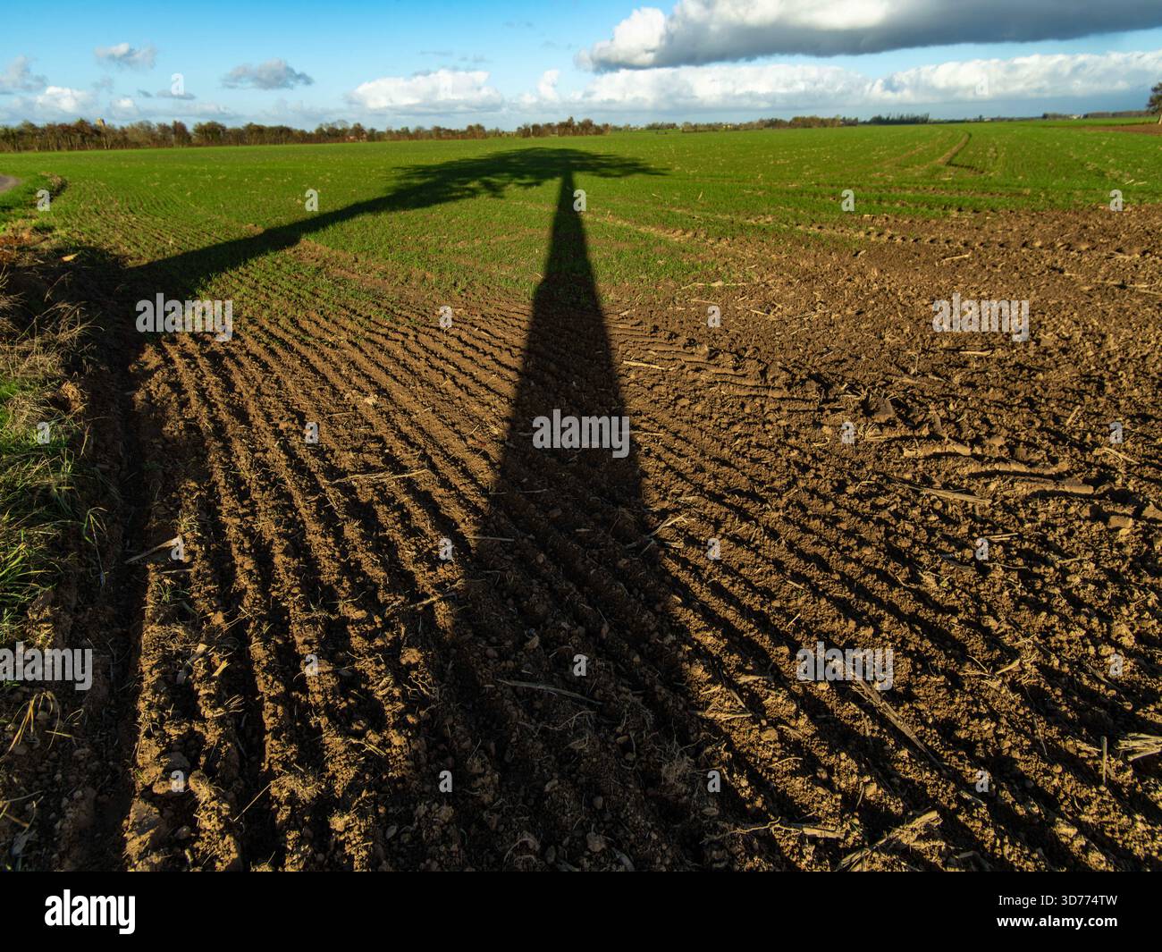 Illustration - Farmland at Normandy countryside in France on November ...
