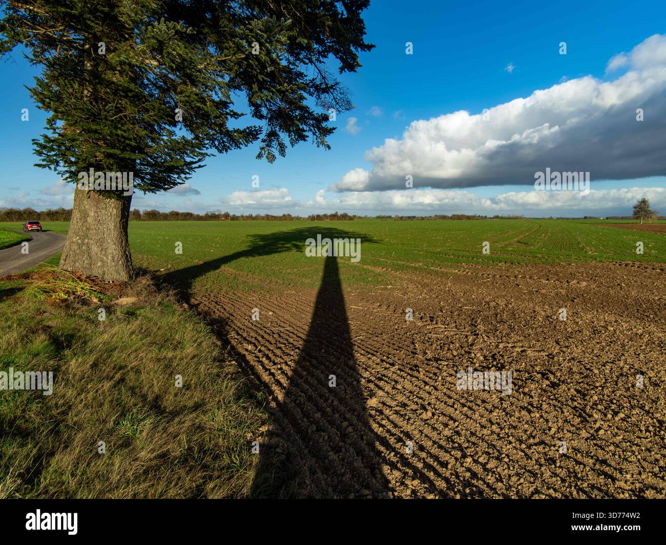 Illustration - Farmland at Normandy countryside in France on November ...