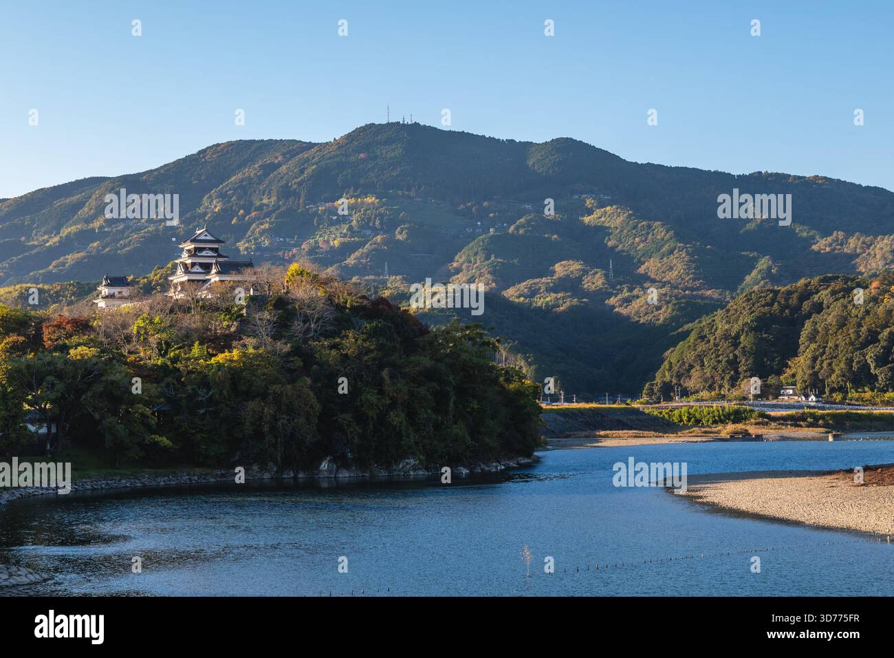 Ozu castle and Hiji River located in Ehime Prefecture, Shikoku, Japan ...