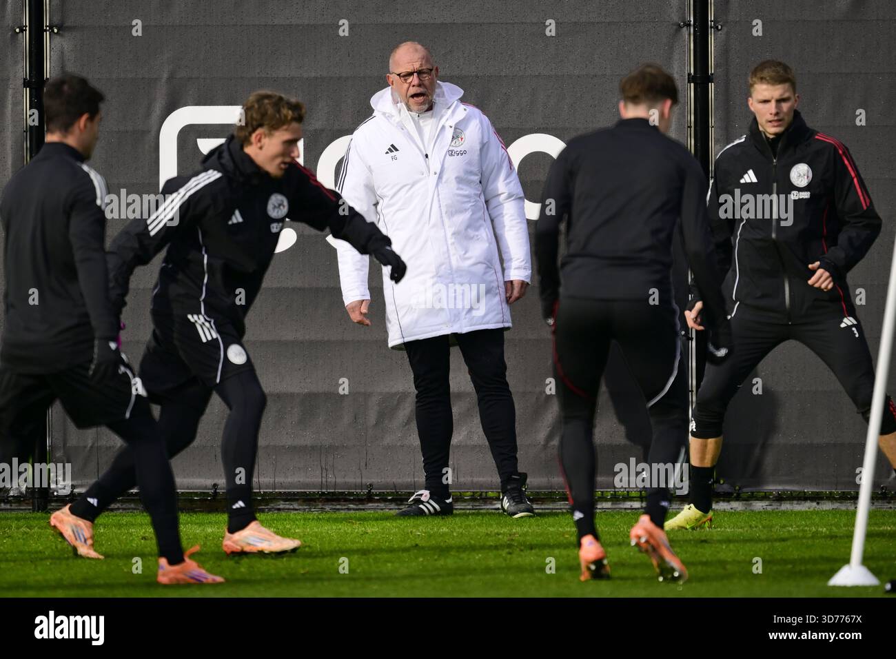 AMSTERDAM - Ajax coach Fred Grim during a training session at the ...