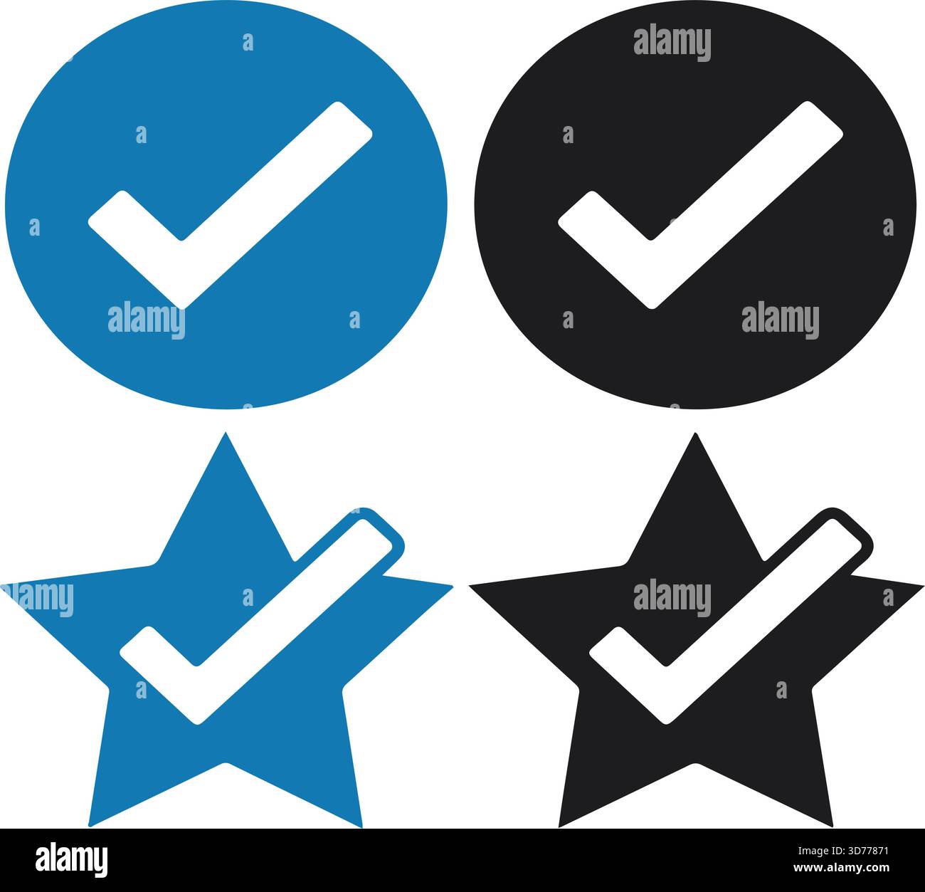 Tick in circle black Stock Vector Images - Alamy