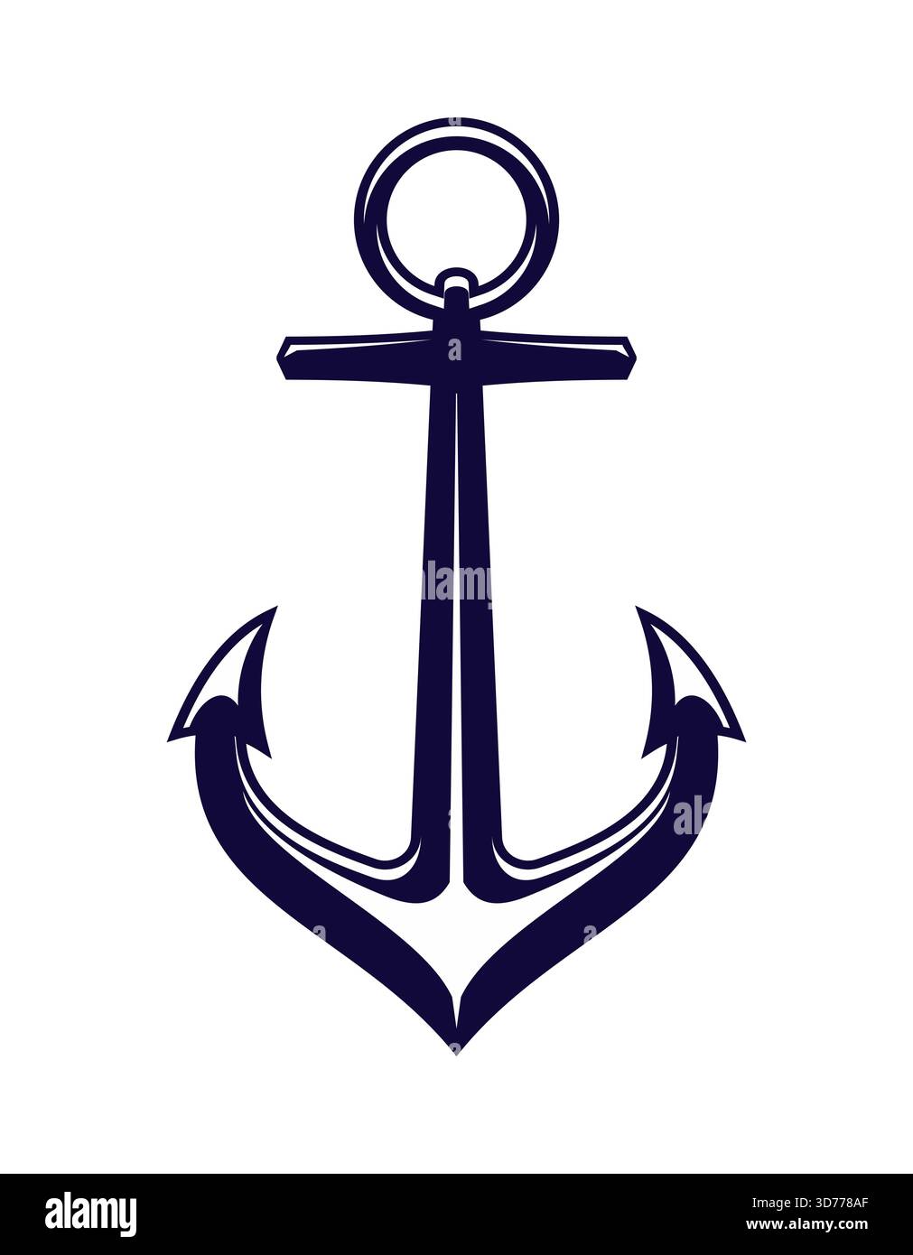 Ship anchor nautical antique sign or tattoo. Ship metal anchor nautical ...