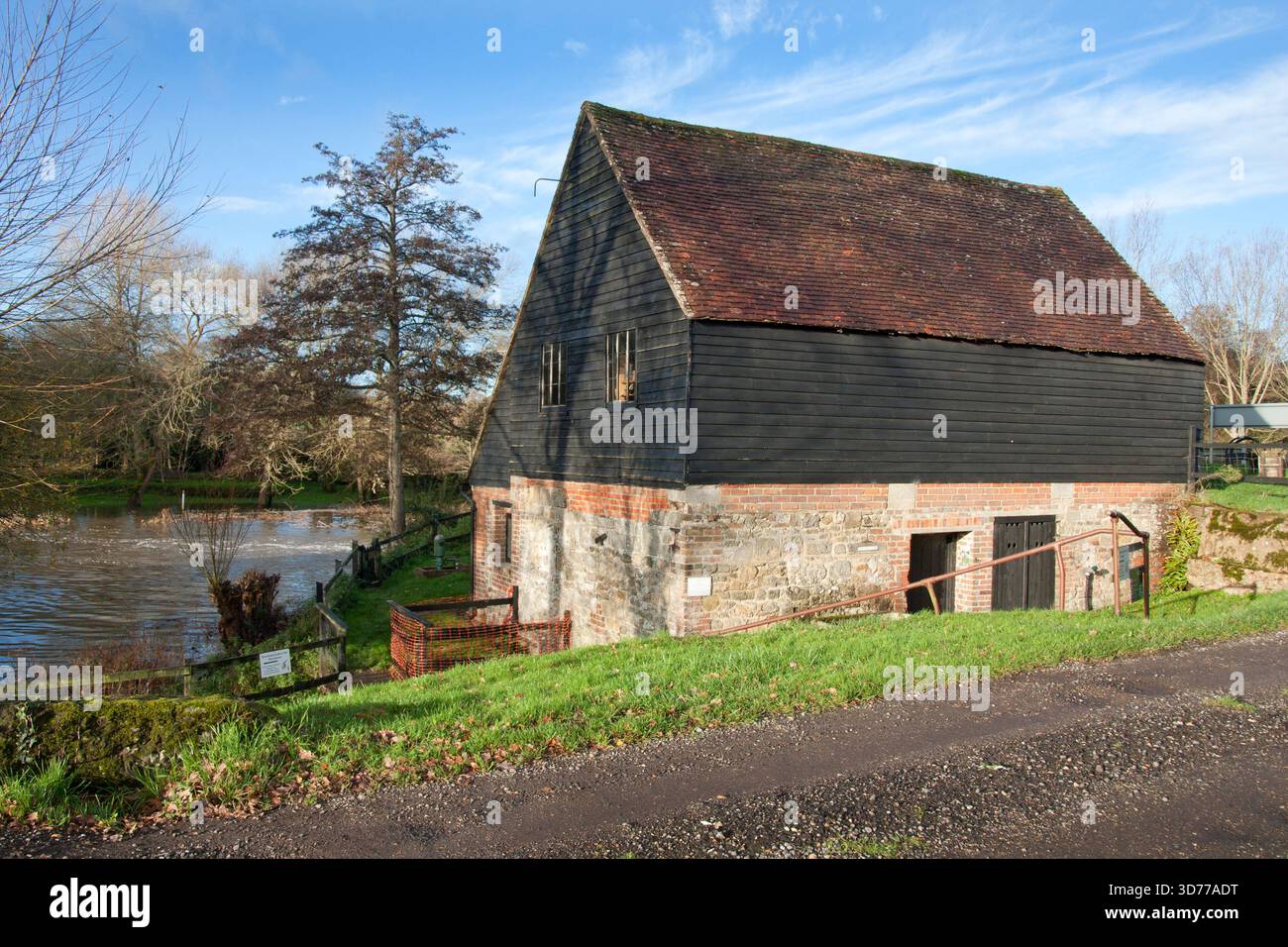 The historic beam pump and River Rother old navigation at Coultershaw ...
