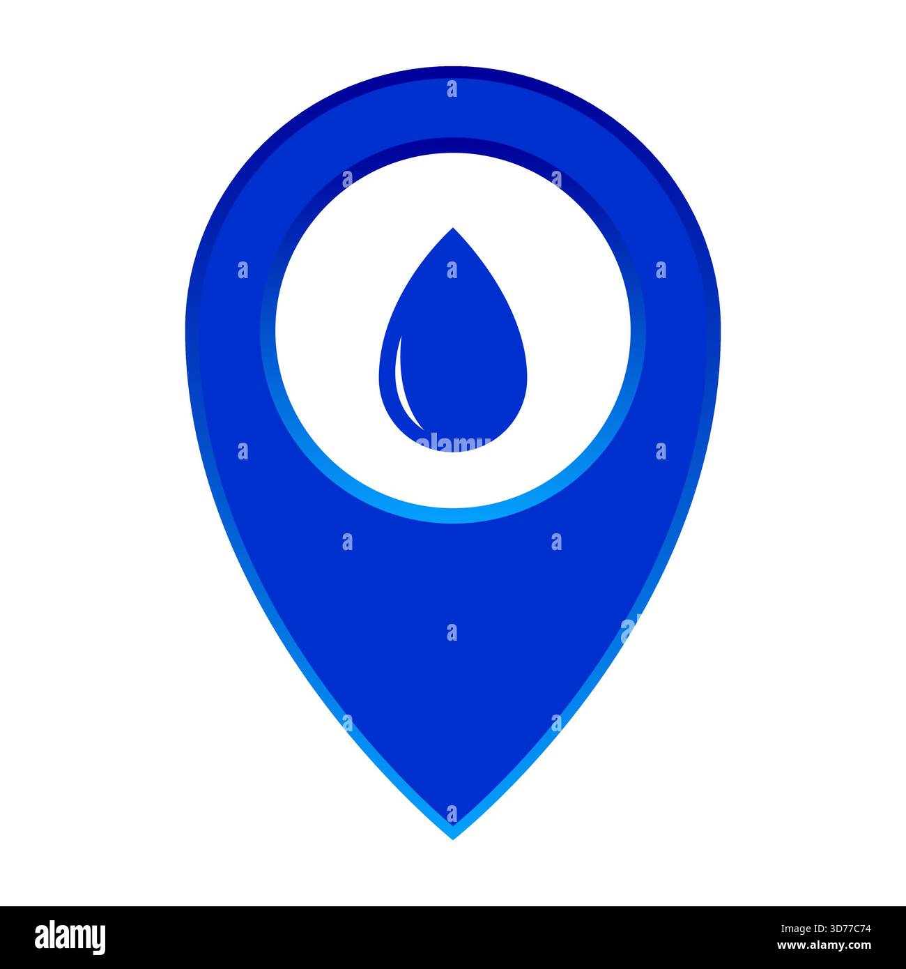 White water drop location icon hi-res stock photography and images - Alamy