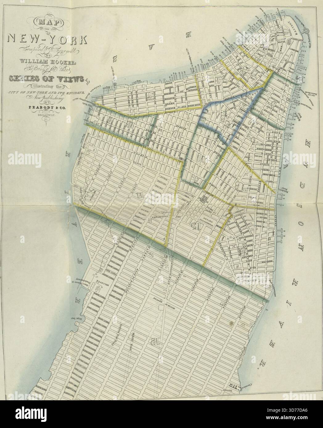Map of the city of New York, 1831-1834, by Peabody & Co., Rich, O ...