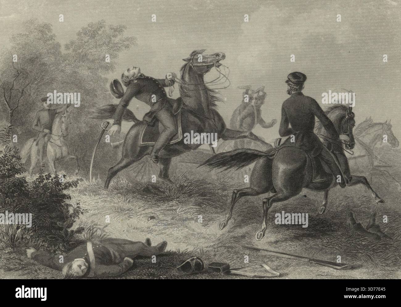 Fall of Major Ringold,' 1860, by John Reuben Chapin (1823-1894). A ...