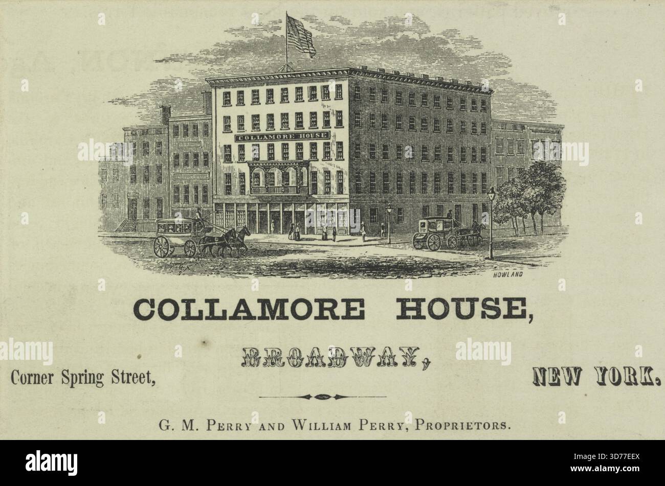 Collamore House, Broadway corner Spring Street, New York, G. M. Perry ...