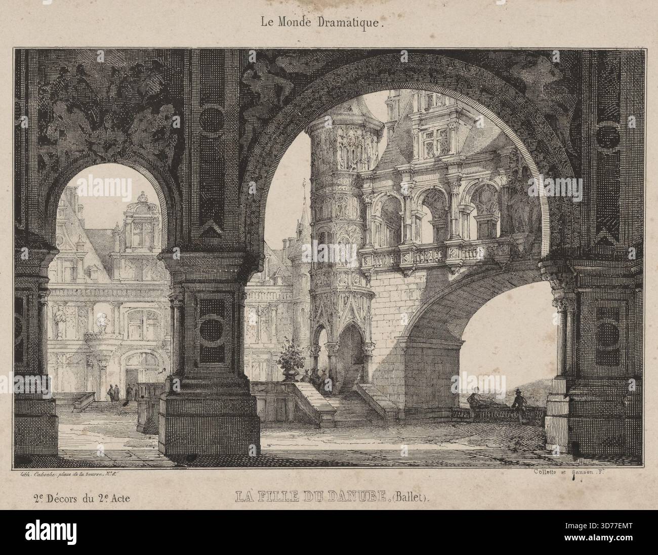 La fille du Danube. (Ballet) 2e. décors du 2e. acte, 1836, Alexandre ...