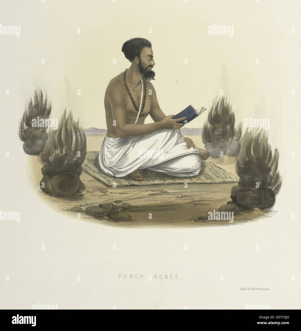 Punch Agnee Pañca-Agni, 1851, by S. C. Belnos., 1851, London. Gods in ...