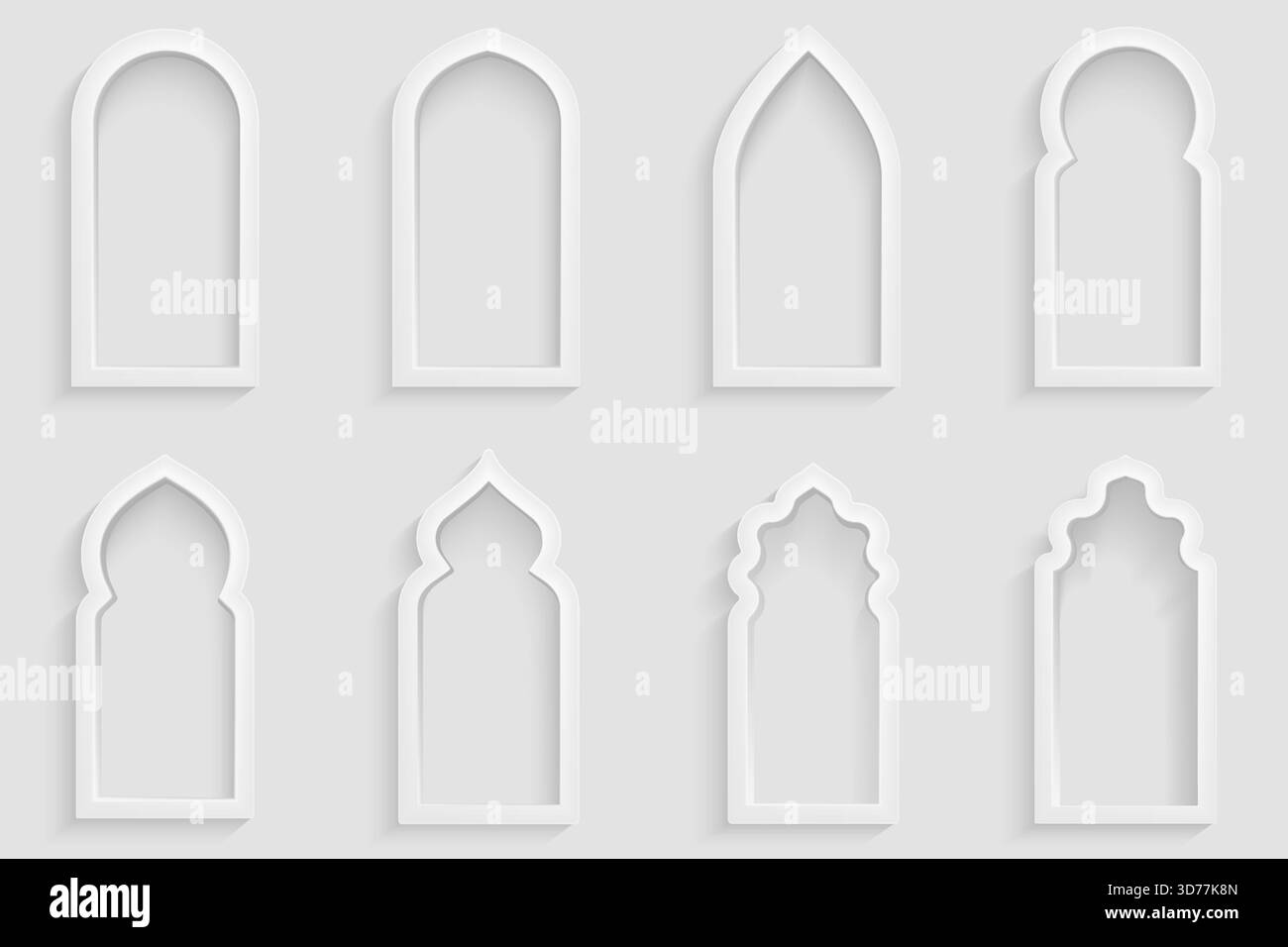 Arabian arches in mosque Stock Vector Images - Alamy