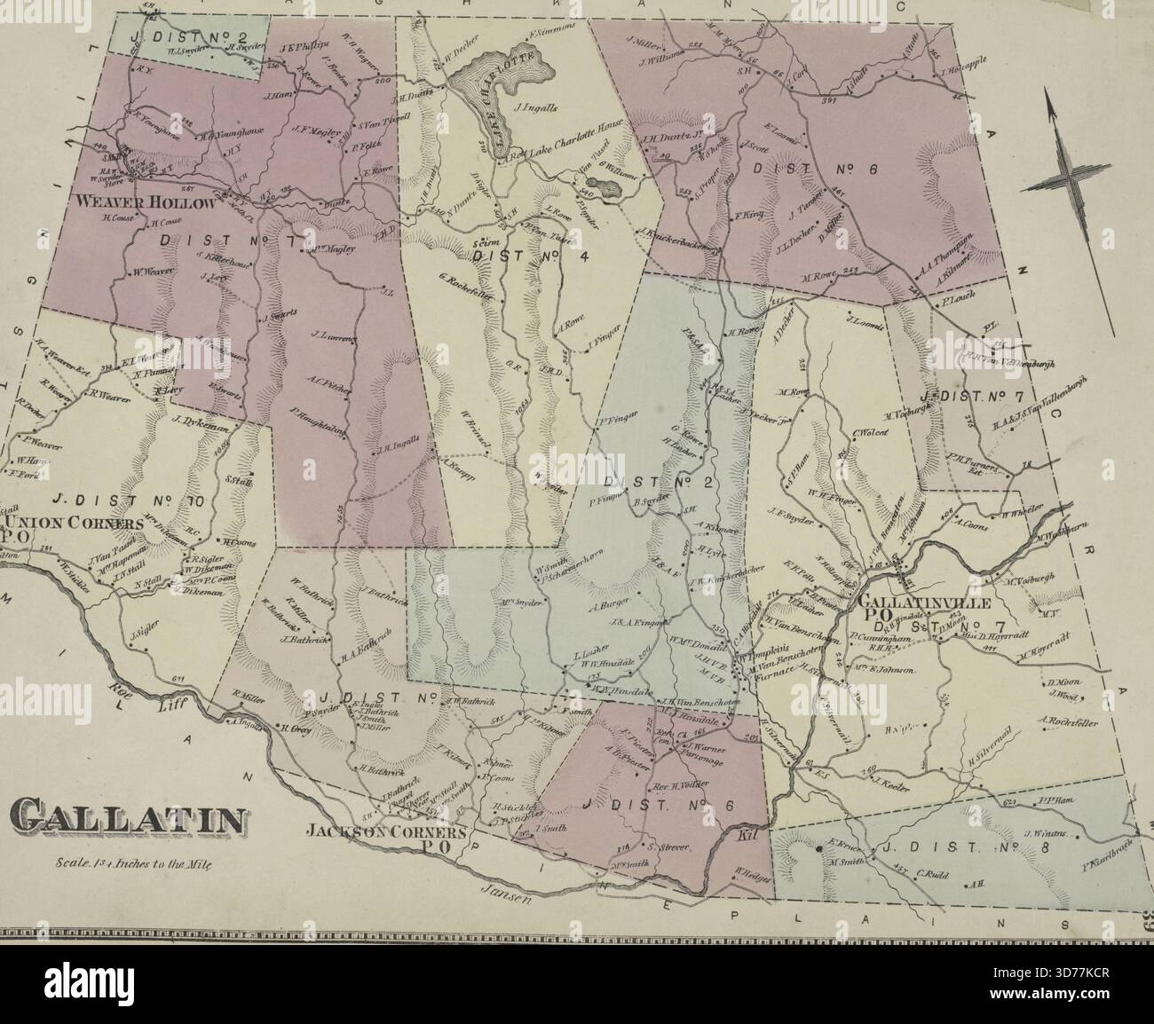 Gallatin township map hi-res stock photography and images - Alamy
