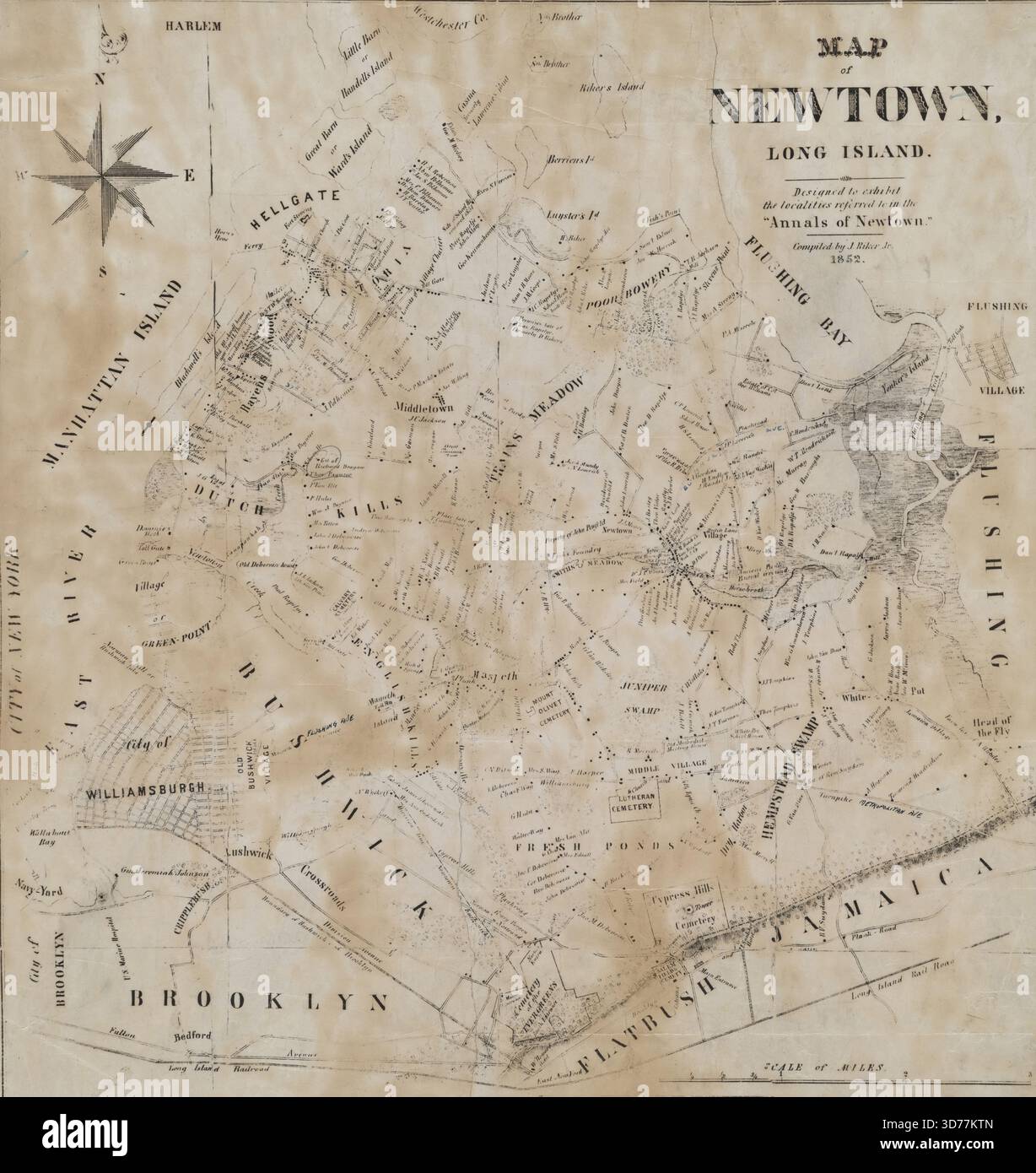 Map of Newtown, Long Island. Designed to exhibit the localities ...