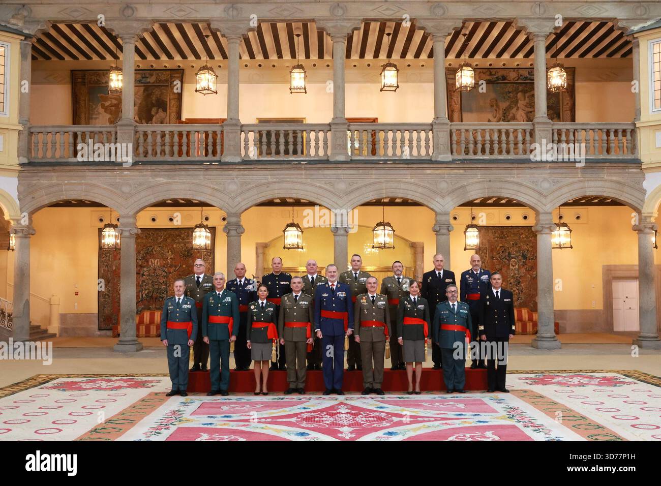 Spanish King Felipe VI during a meeting with General de Brigada y ...