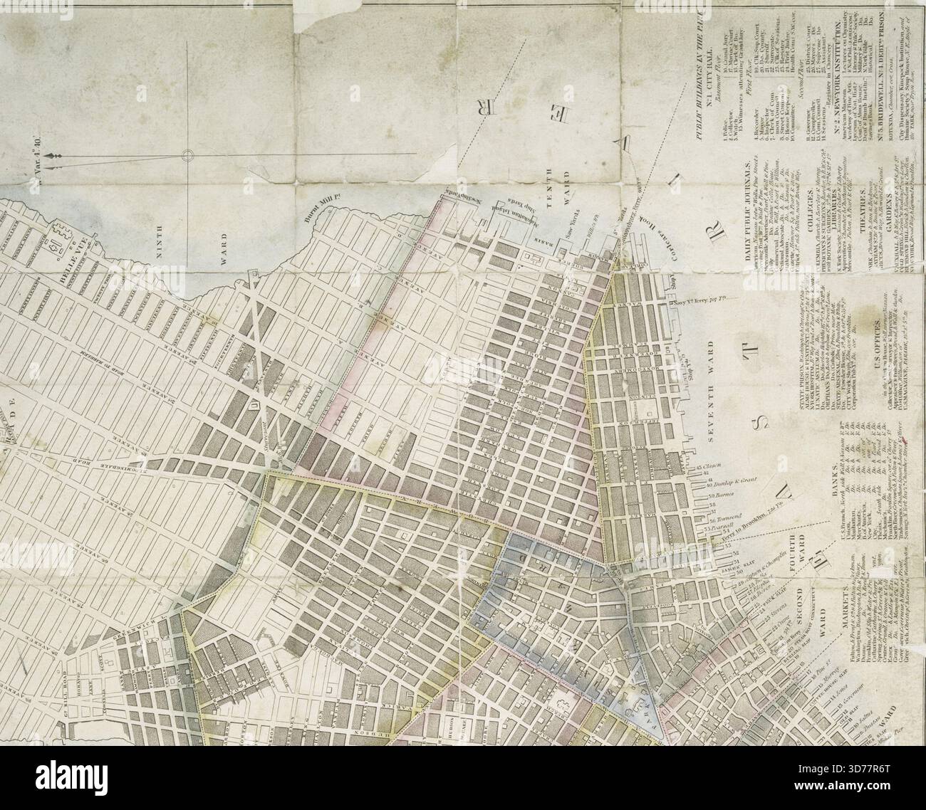 Hooker's new pocket plan of the city of New York, 1824., 1824., New ...