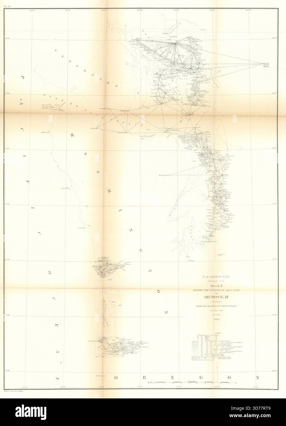 1860 oregon map hi-res stock photography and images - Alamy
