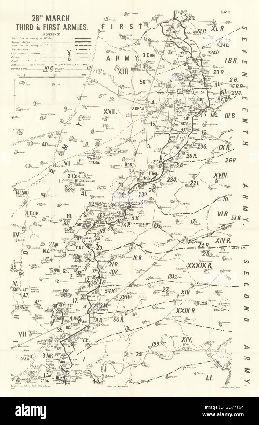 Operation Michael / Arras. 28 March 1918, Third & First Armies. WW1 ...