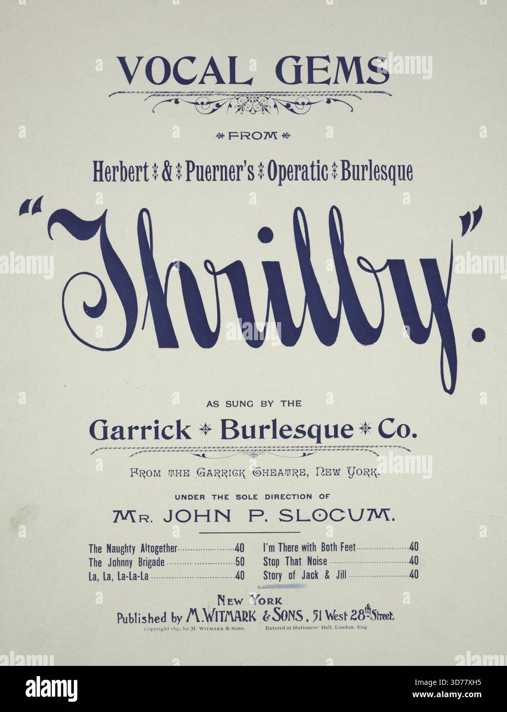 The document 'The story of Jack and Jill,' issued in 1895 by M. Witmark ...