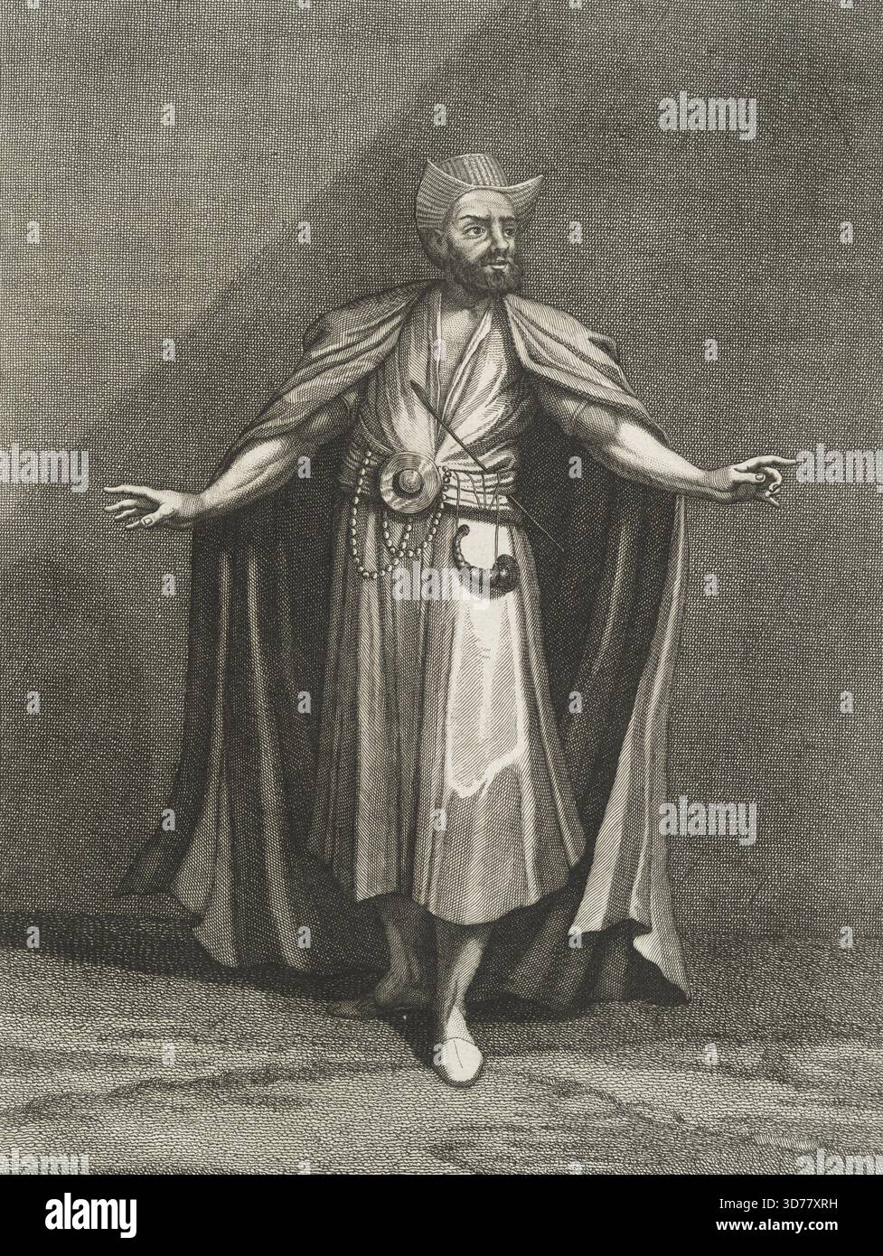 Dervich des Indes,' by Jean-Baptiste Vanmour, created in 1714 in Paris ...