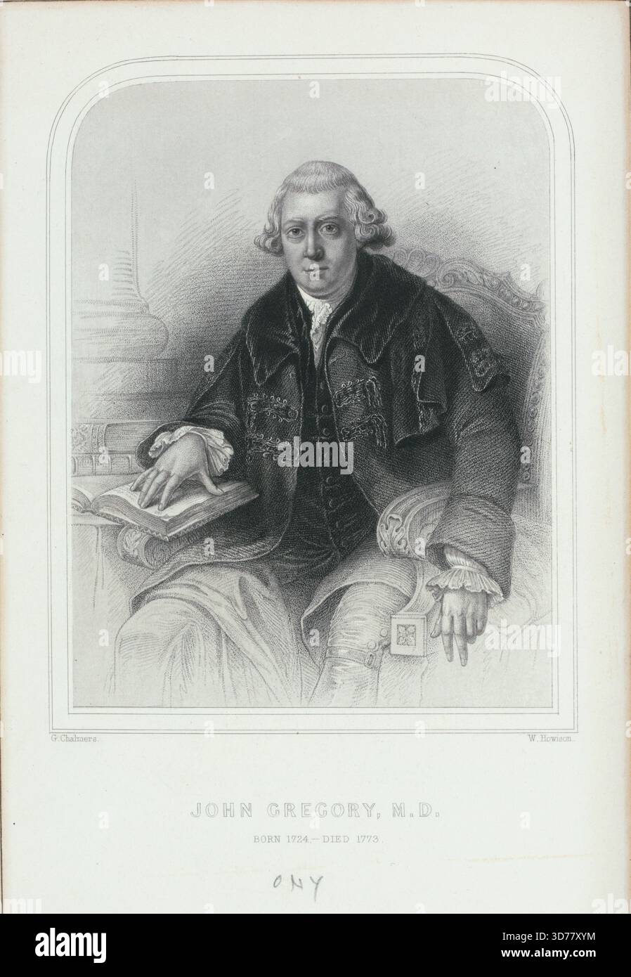 A stipple engraving of John Gregory, M.D. Created in 1880 by George ...