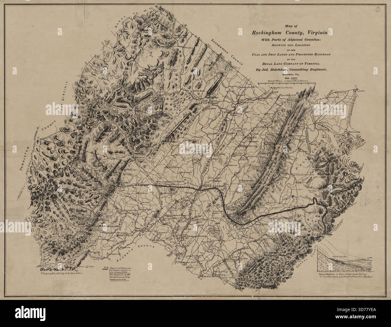 Map rockingham county virginia hi-res stock photography and images - Alamy