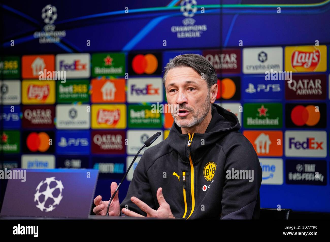 Dortmund's head coach Nico Kovac attends a press conference in Dortmund ...
